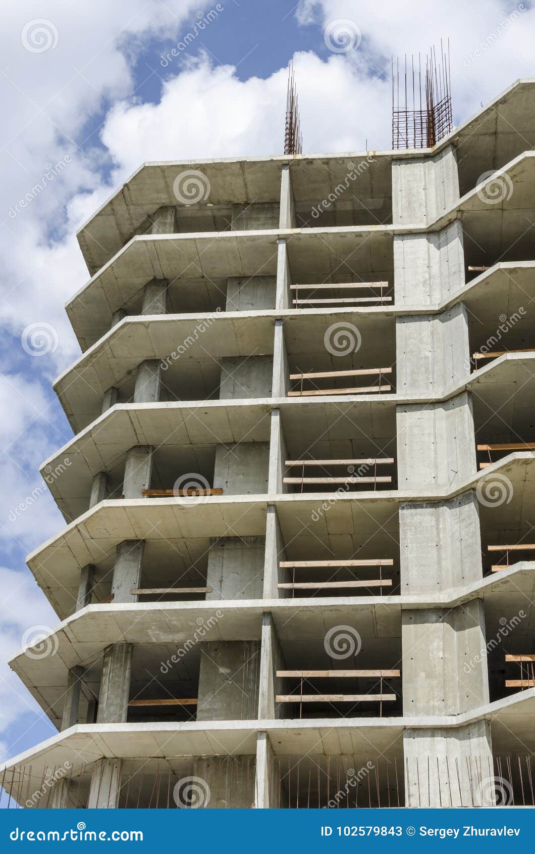 Side View of the Frame of the House. Stock Image - Image of high ...
