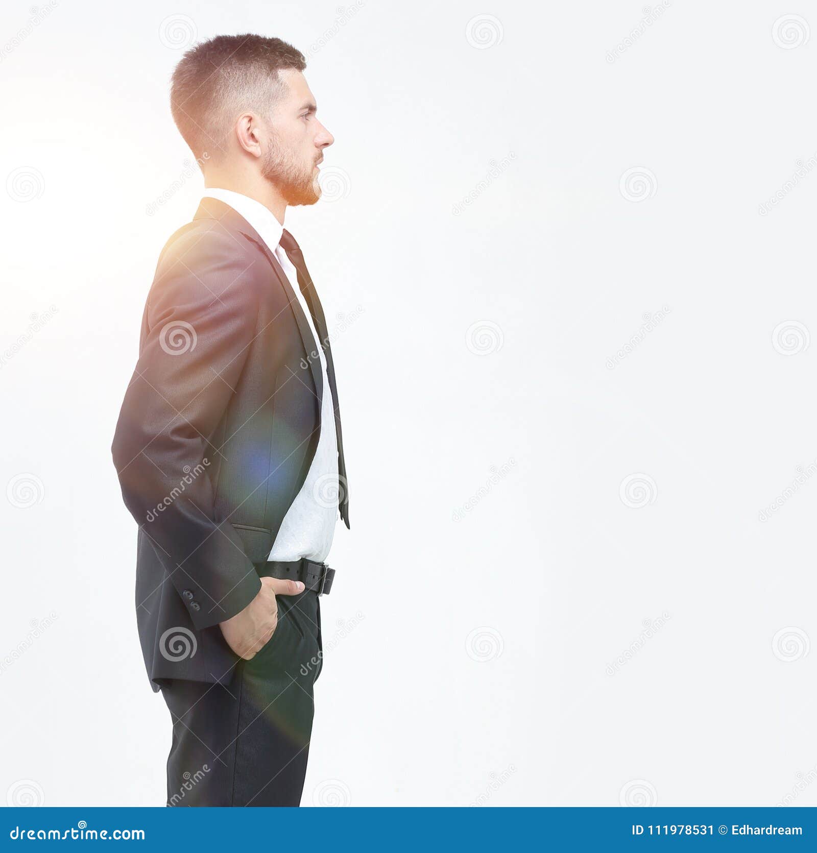 Side View.serious Businessman Stock Image - Image of employment, leader ...