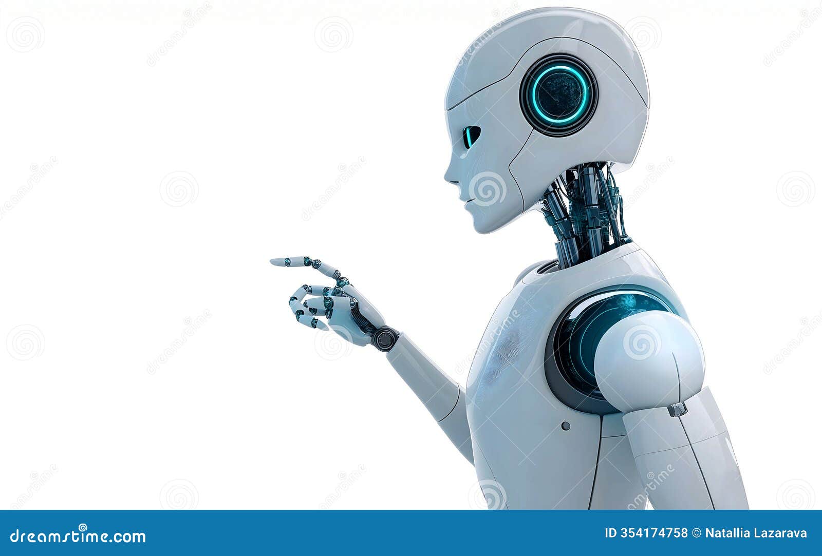 Side View of a Futuristic Humanoid Robot with a Sleek Design and ...