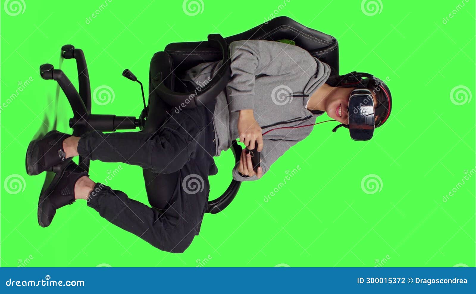 Side View of Gamer Using Vr Interactive Headset Stock Footage - Video ...