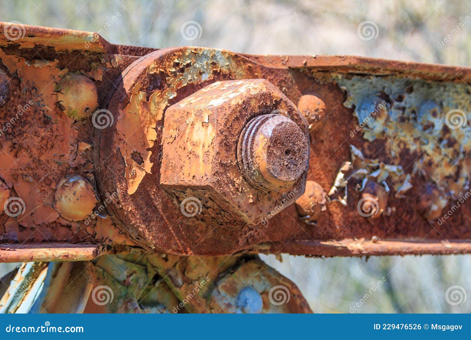 Corroded metal compound stock photo. Image of bolt, metallic - 229476526
