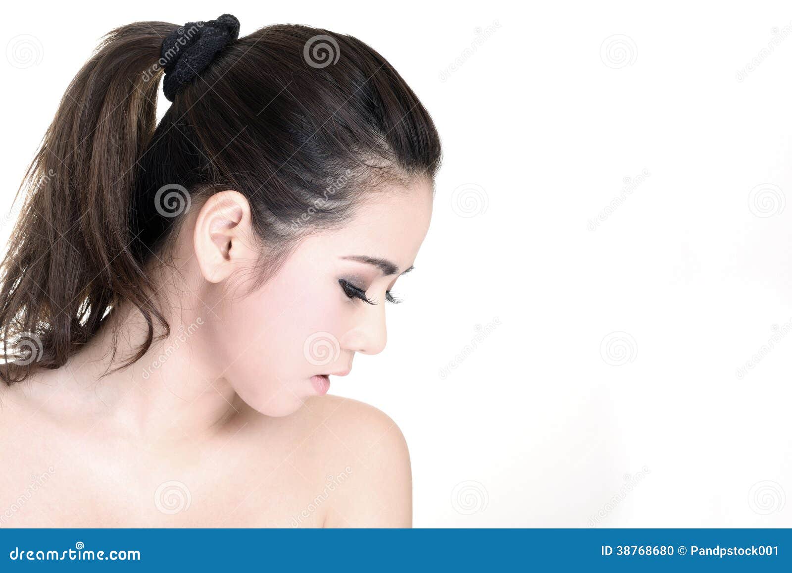 Side view of the girl. stock photo. Image of cosmetic - 38768680