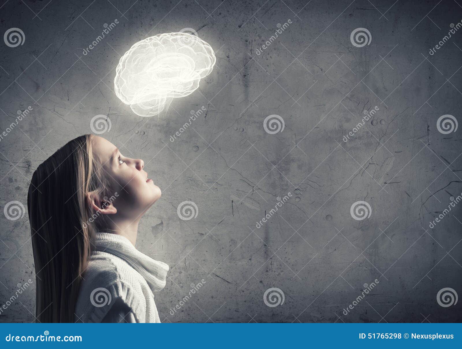 Side view of girl stock photo. Image of intelligent, child - 51765298