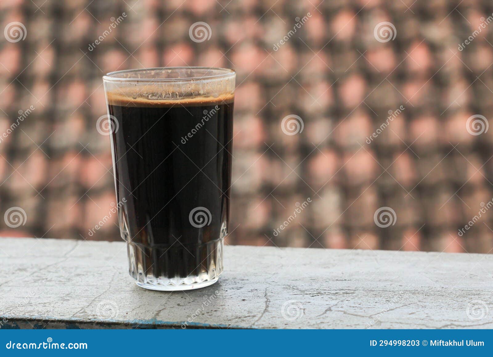 Side View of a Glass of Black Coffee Stock Image - Image of awake ...