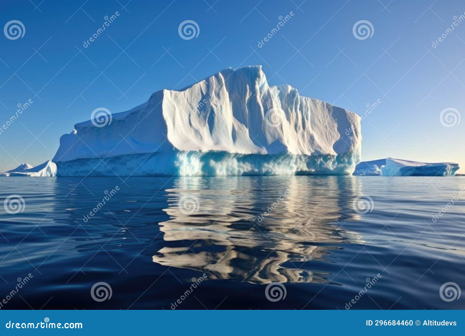 Side-view of a Glistening Iceberg in Sunlight Stock Photo - Image of ...
