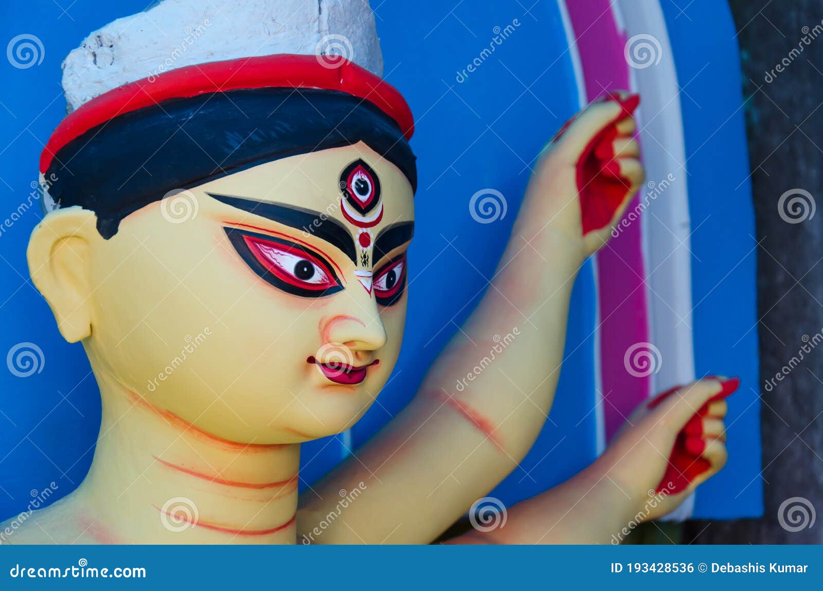 Side View of Goddess Durga Idol Stock Photo - Image of kolkata, bengali ...