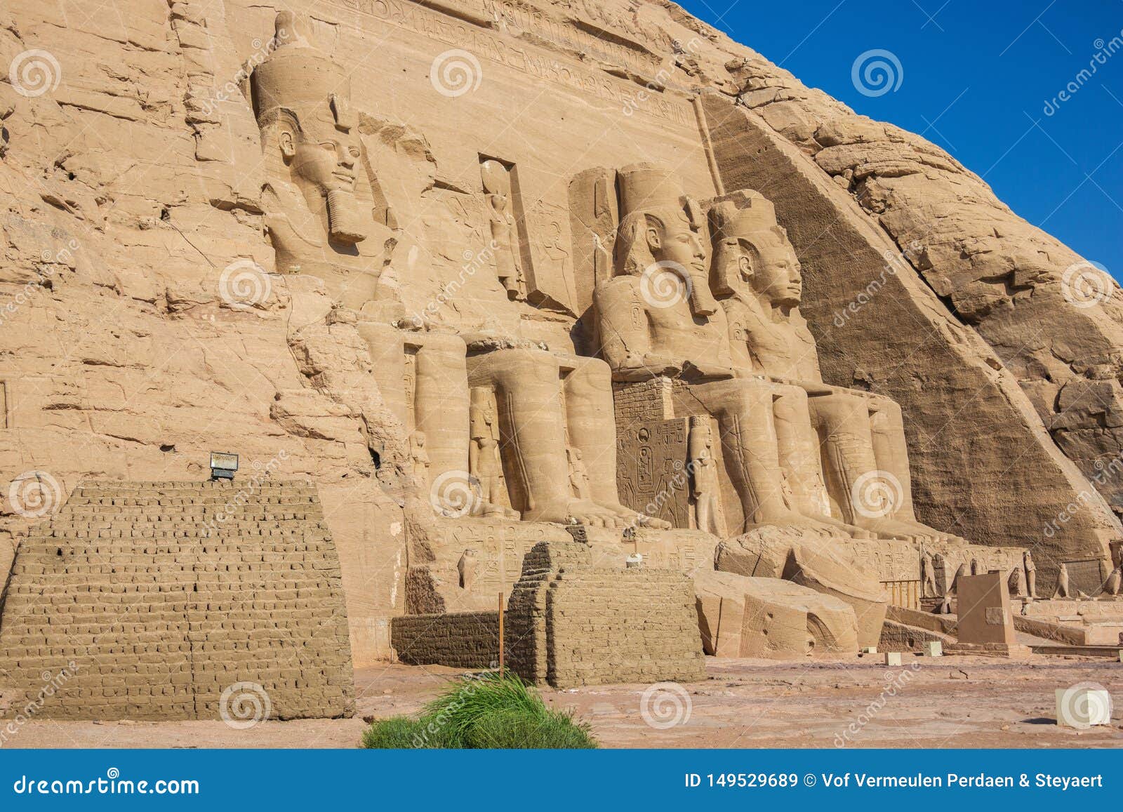 Side View of the Great Temple with Ramesses II Stock Image - Image of ...