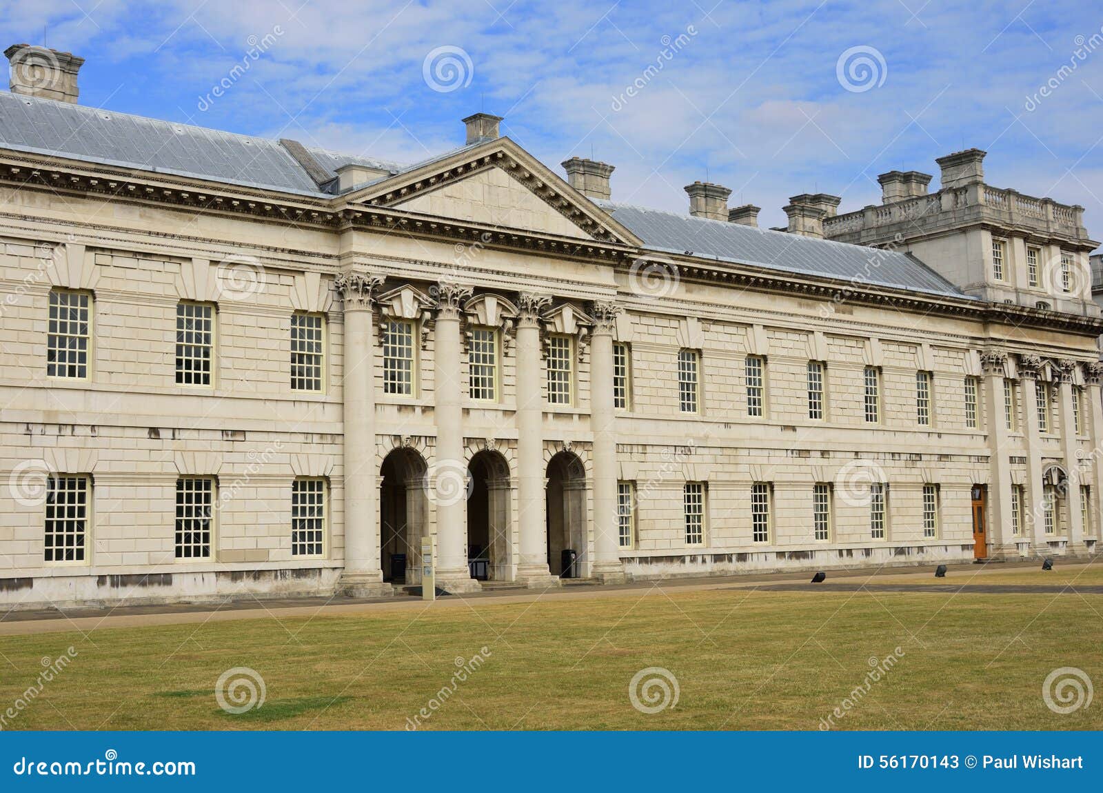 Side View of Greenwich College Stock Image - Image of british, view ...