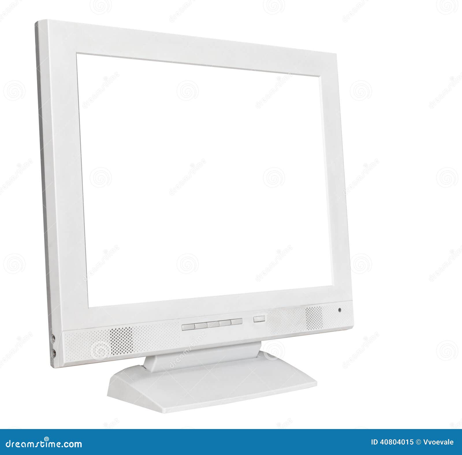 Side View Grey Computer Display Stock Image - Image of isolated, cutout ...