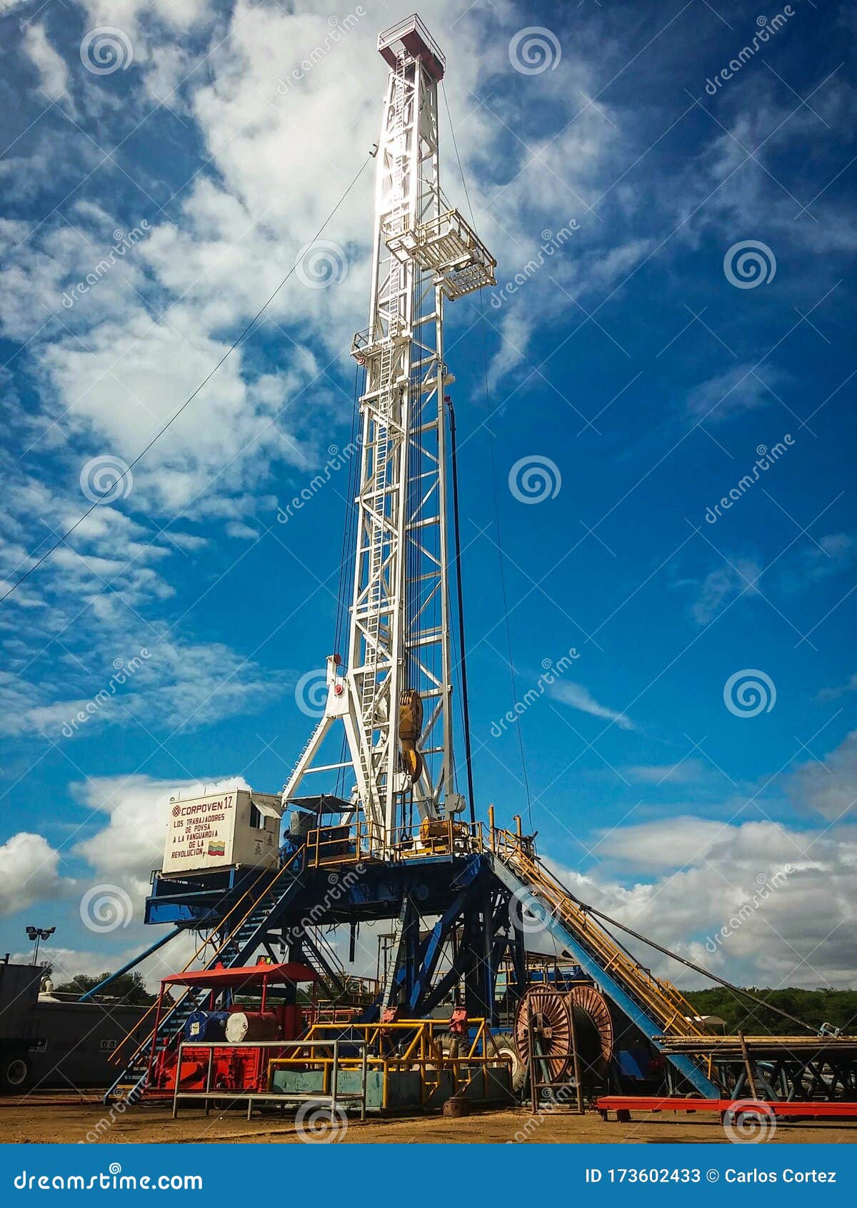 Drilling Rig, Drill Pipe Storage On Drill Floor On An Offshore Platform ...