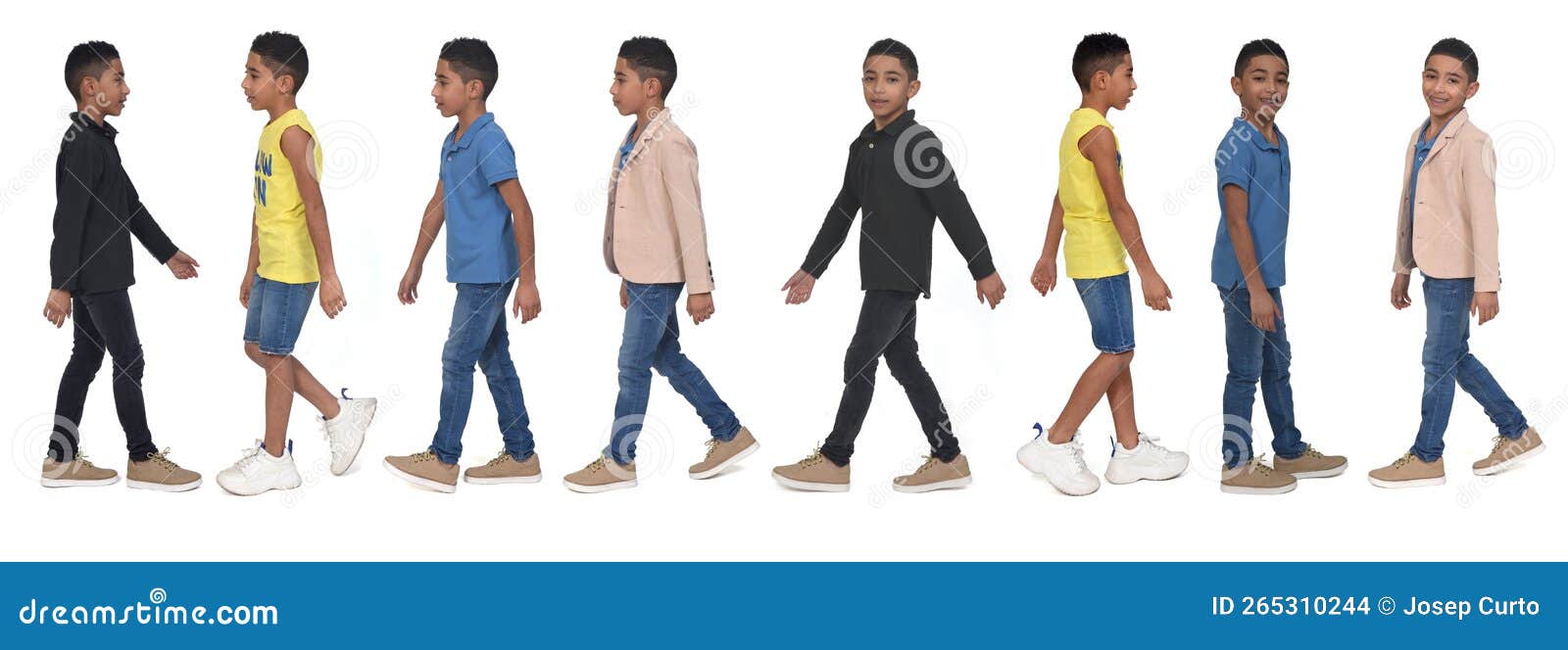 Side View of a Group of Same Teen Various Outfits Stock Photo - Image ... Side View of a Group of Same Teen Various Outfits Stock Photo - Image ...