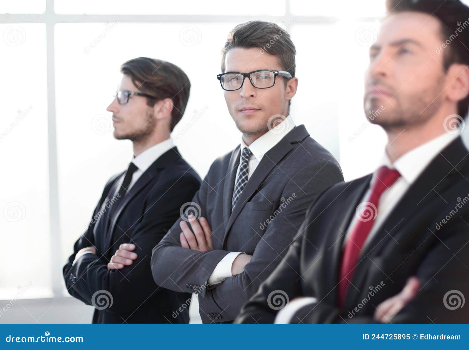 Side View.a Group of Successful Business People Stock Image - Image of ...