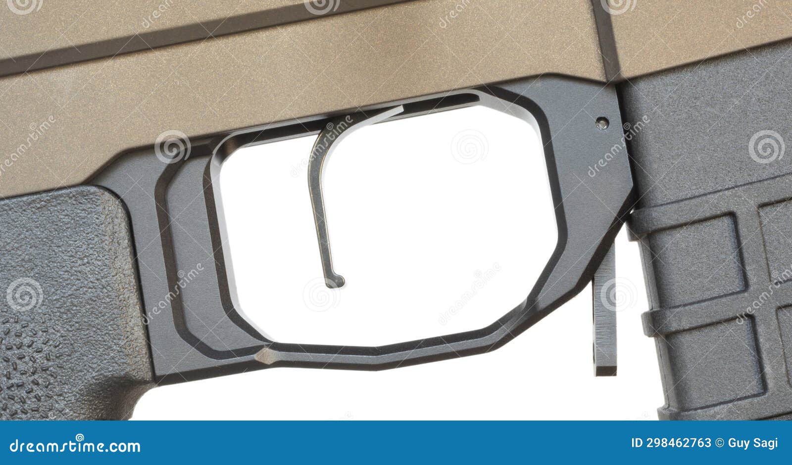 Side view of a gun trigger stock image. Image of crime - 298462763