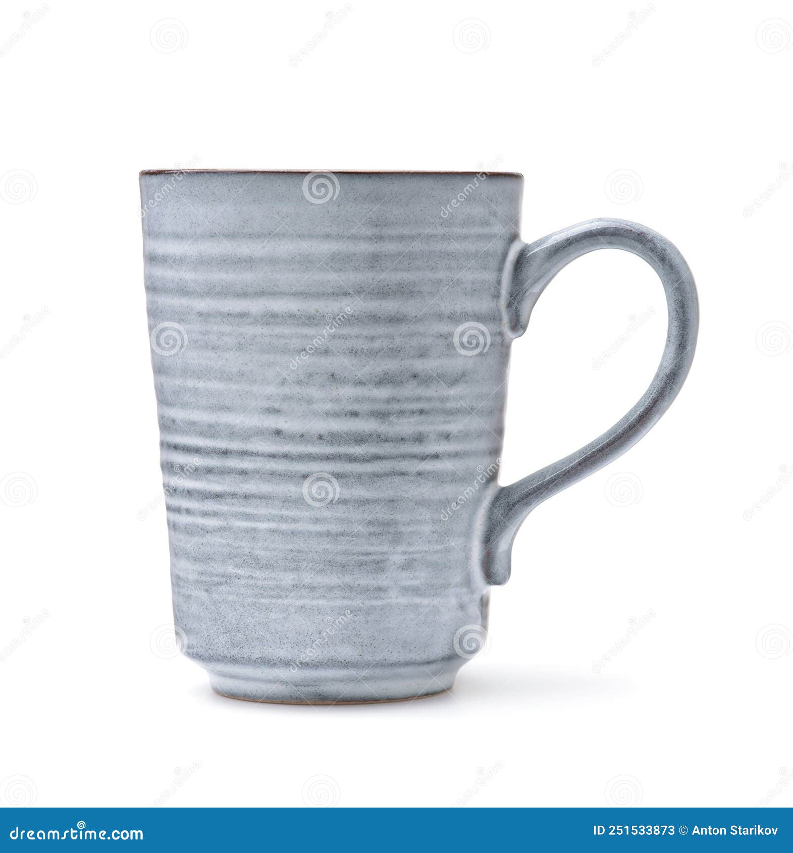 Side View of Handmade Rough Ceramic Mug Stock Image - Image of homemade ...