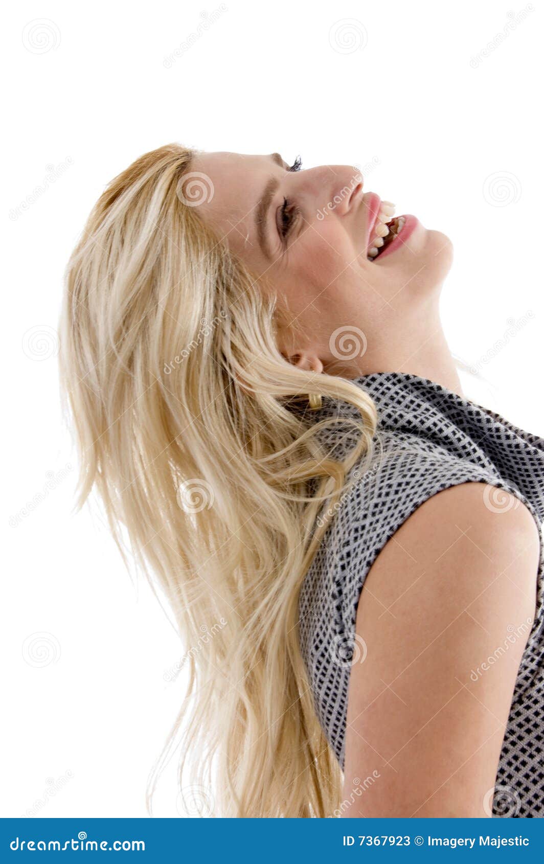 Side View Of Happy Young Female Stock Image - Image of beauty, boss ...