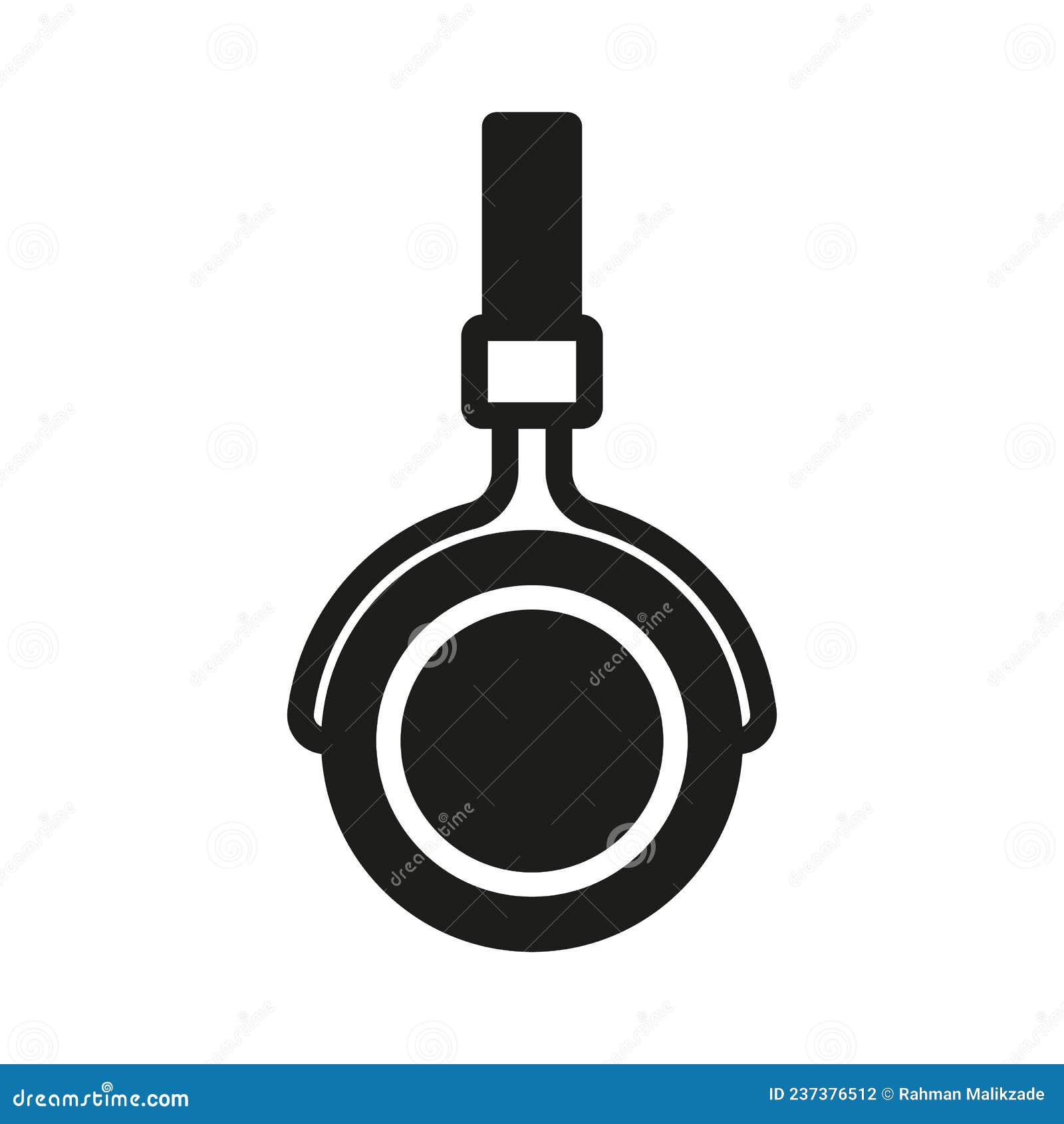 Side View of Headphones Vector Icon. Music Headphone Icon Stock Vector ...