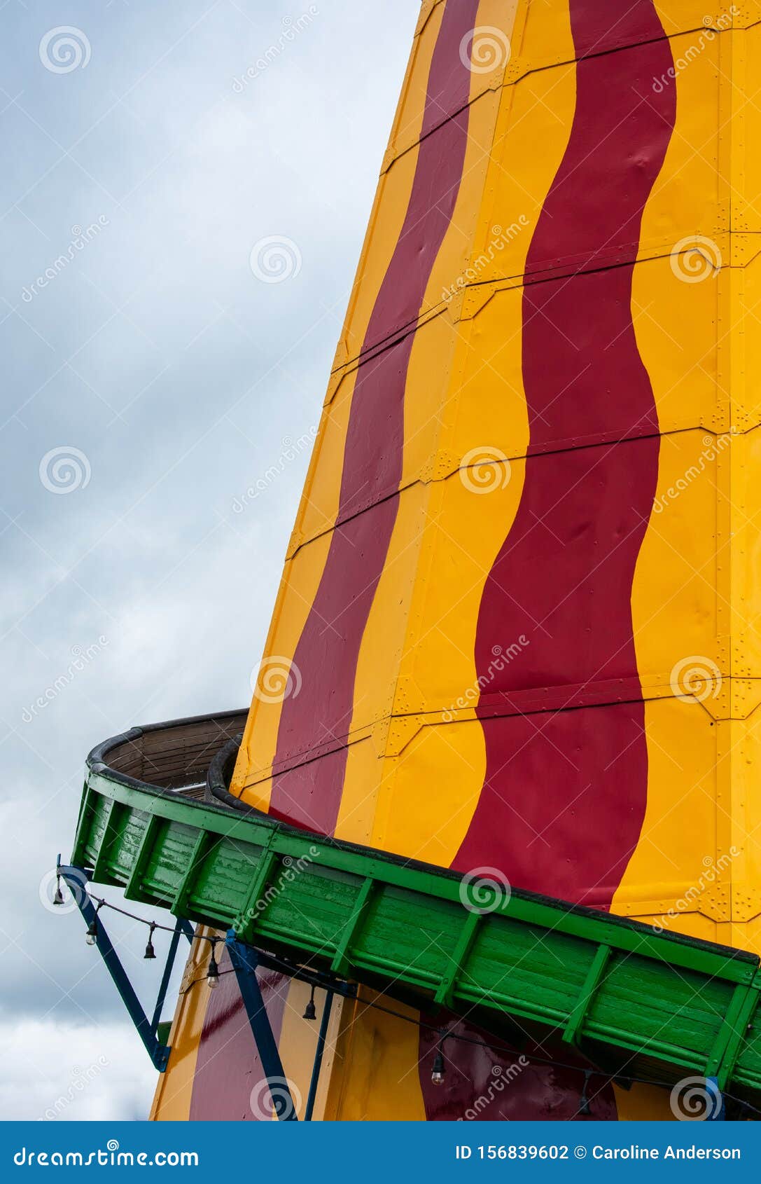 Side View of the Helter Skelter Fun Fair Ride. Stock Photo - Image of ...