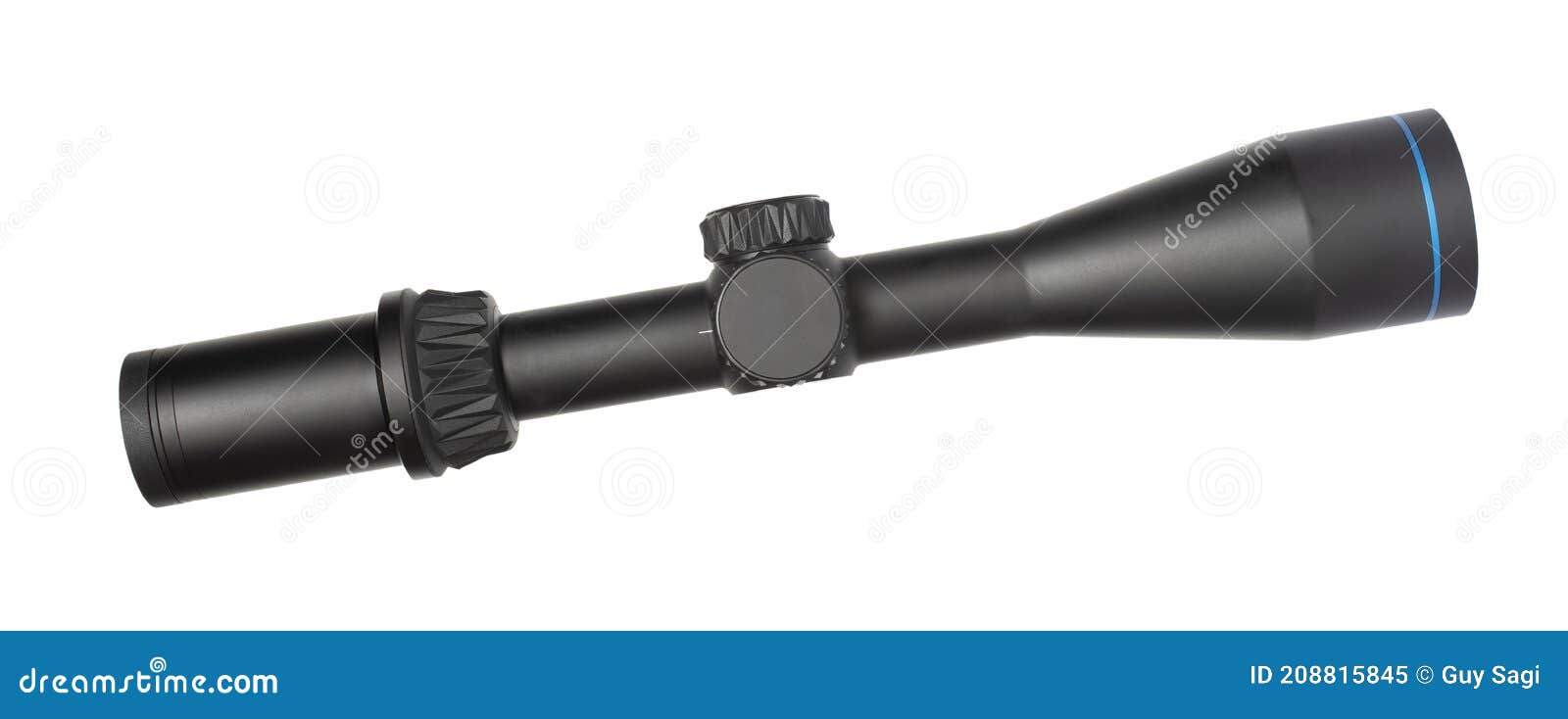 Side View of a High Powered Riflescope Stock Image - Image of knobs ...