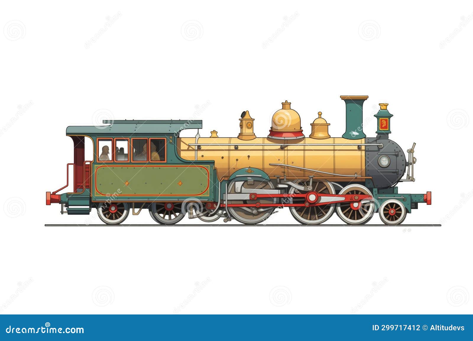 Side View of a Historic Steam Locomotive Stock Photo - Image of ...