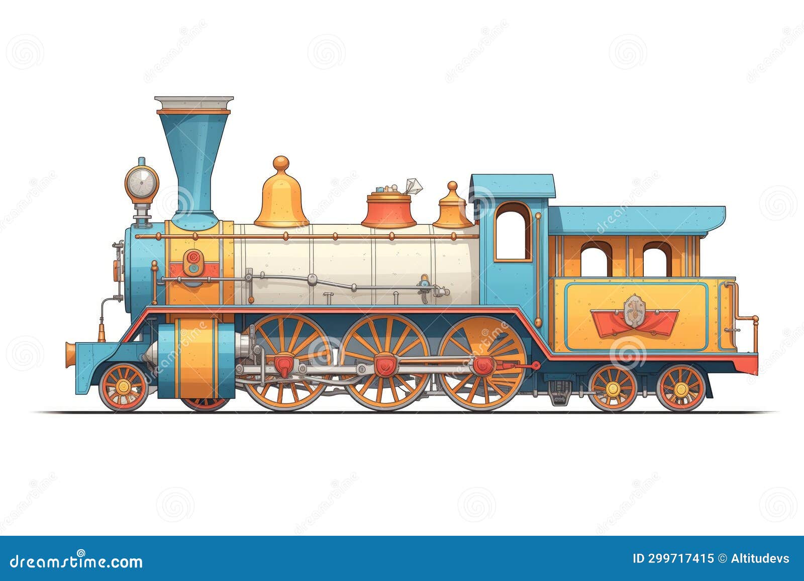 Side View of a Historic Steam Locomotive Stock Image - Image of side ...