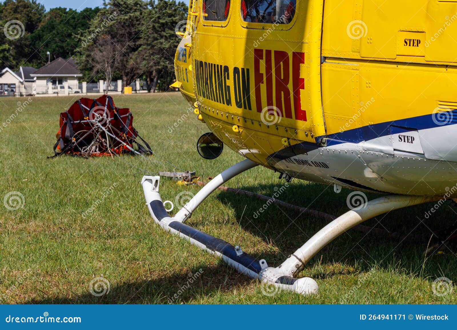 Side View of a Huey Firefighting Helicopter Editorial Photo - Image of ...