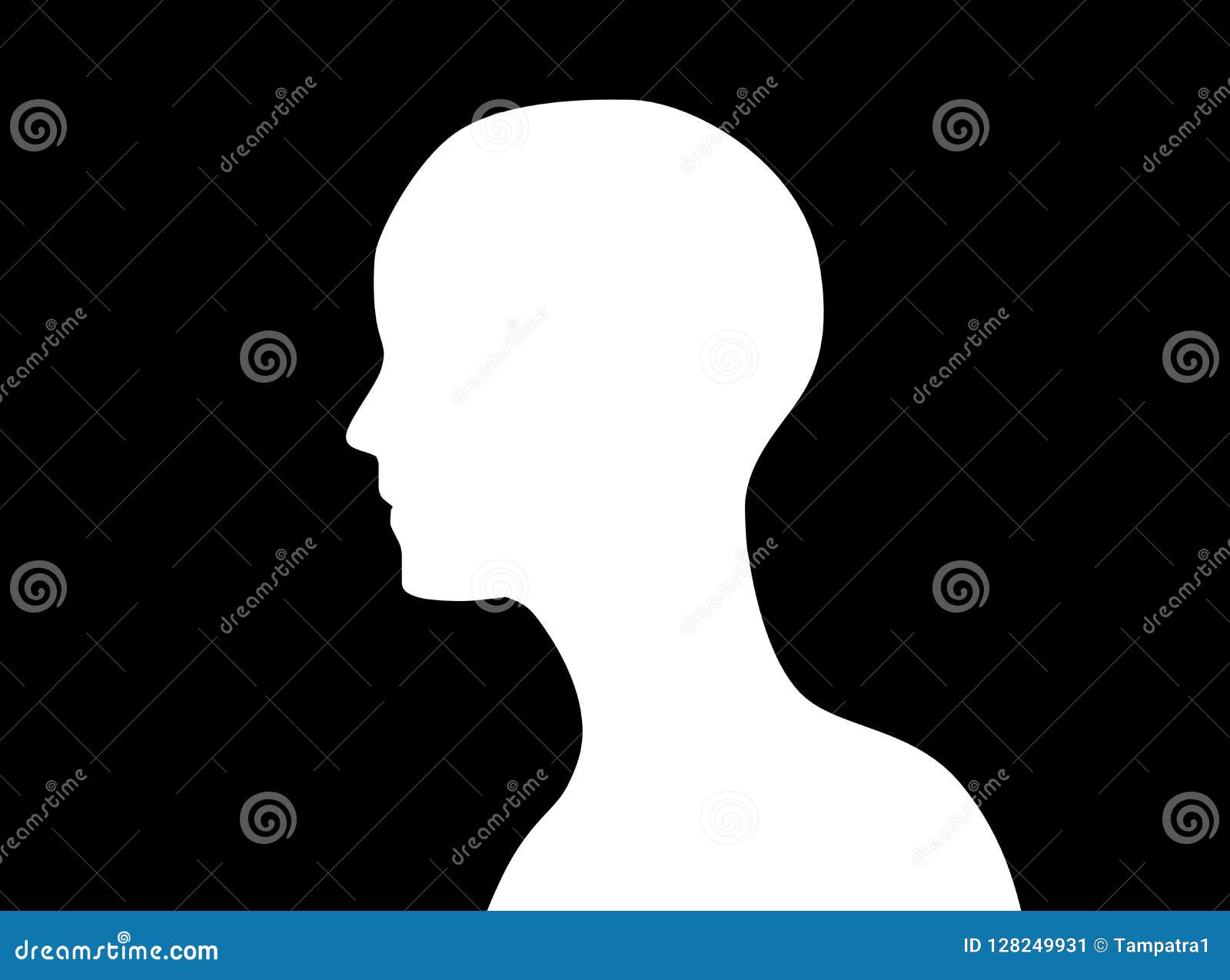 White Head Silhouette Icon