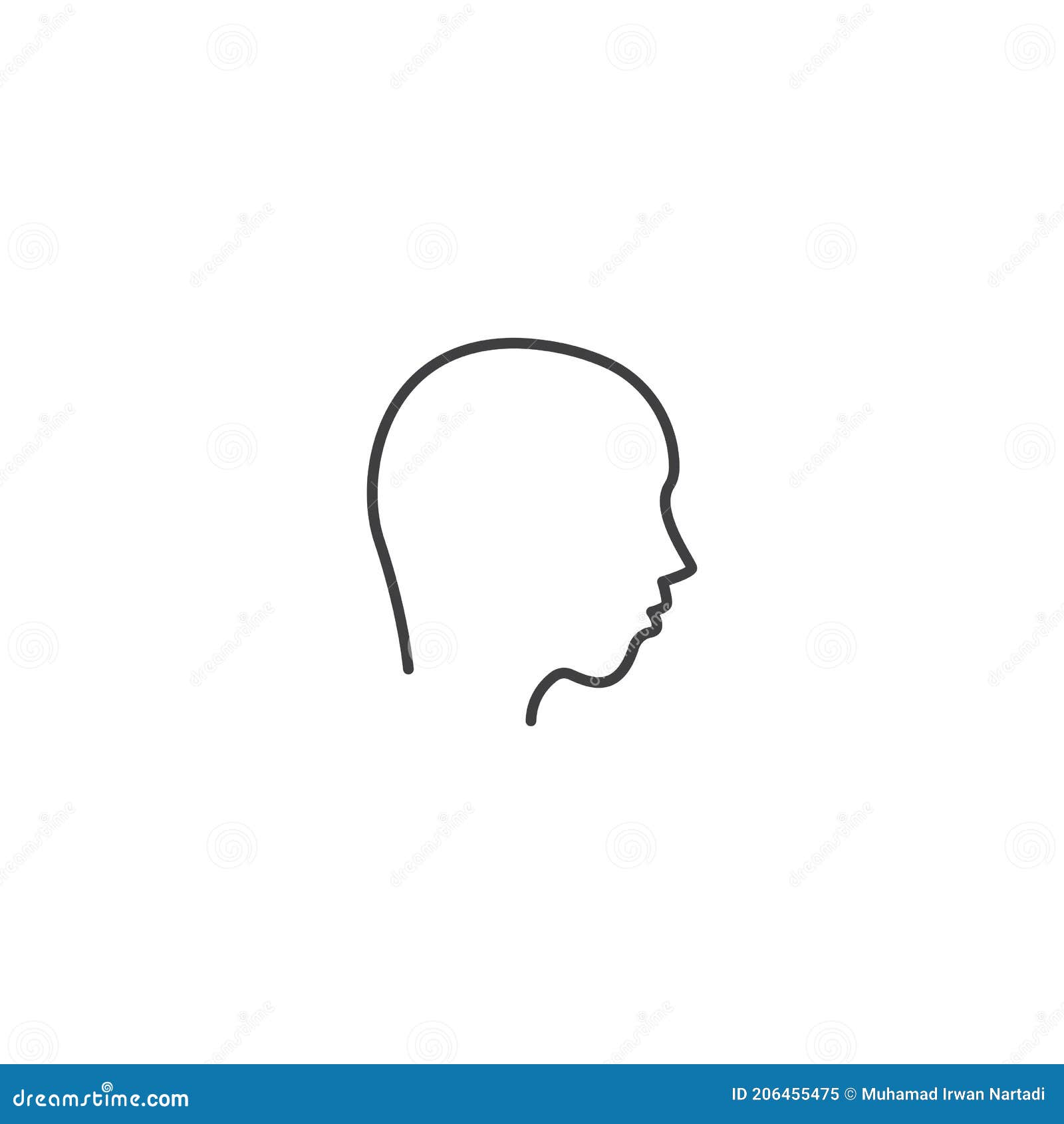 Side View of Human Head. Vector Icon Template Stock Vector ...