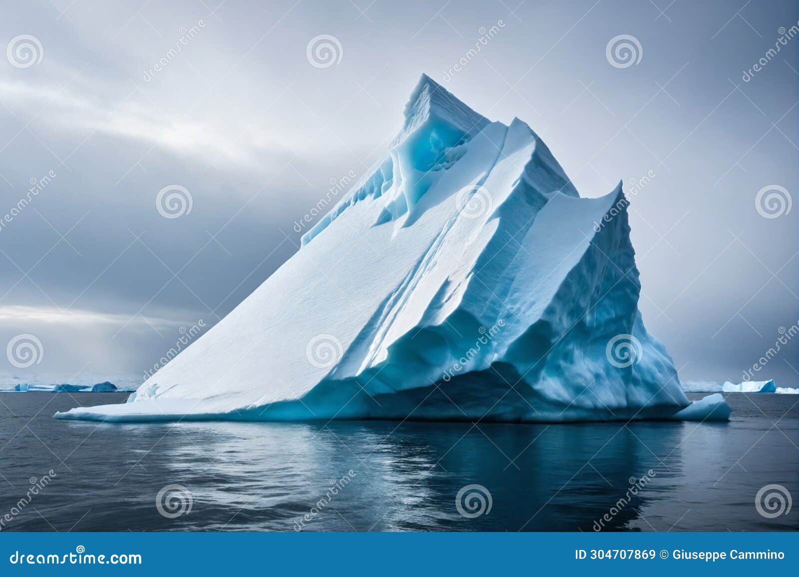 Side View of an Iceberg. Hidden Danger and Global Warming Concept Stock ...