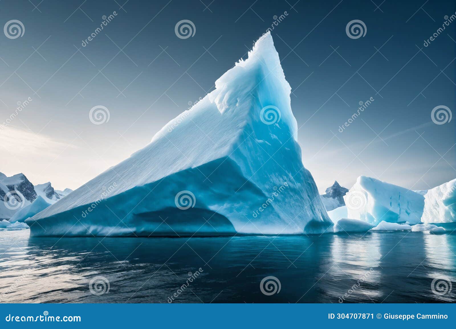 Side View of an Iceberg. Hidden Danger and Global Warming Concept Stock ...
