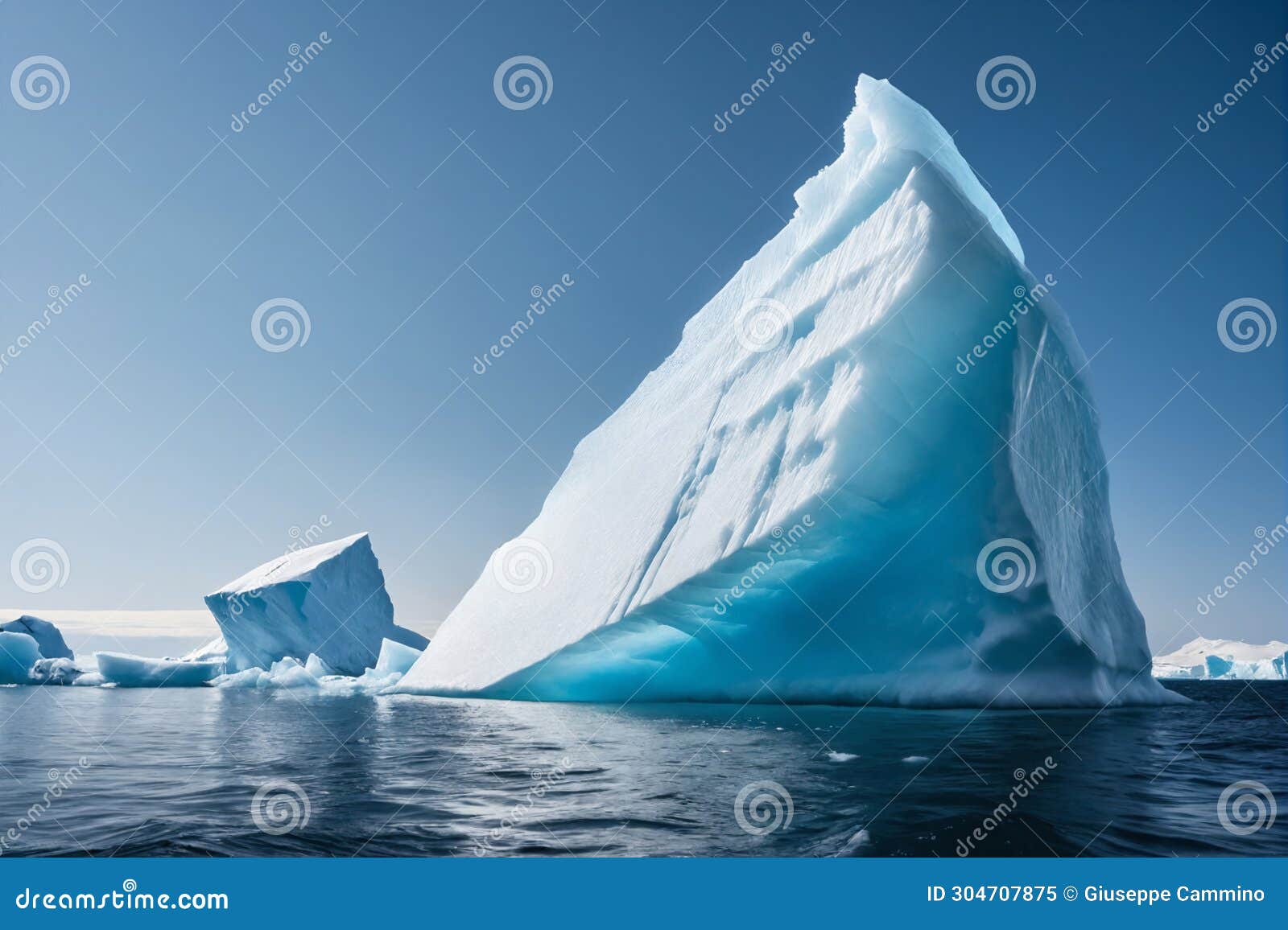 Side View of an Iceberg. Hidden Danger and Global Warming Concept Stock ...