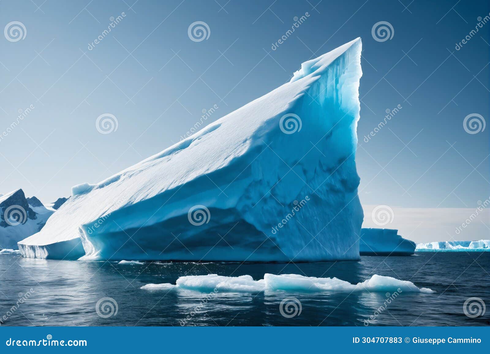 Side View of an Iceberg. Hidden Danger and Global Warming Concept Stock ...
