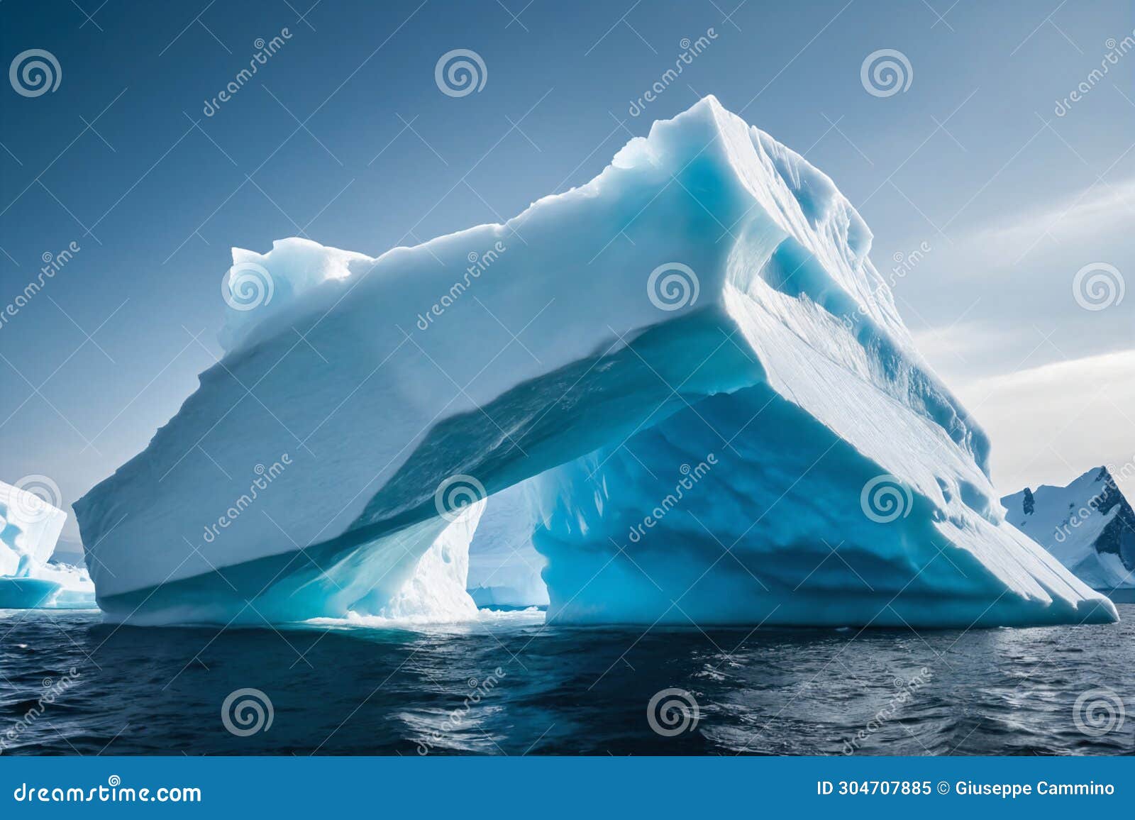 Side View of an Iceberg. Hidden Danger and Global Warming Concept Stock ...