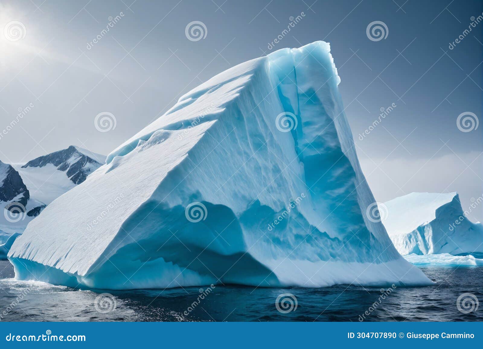 Side View of an Iceberg. Hidden Danger and Global Warming Concept Stock ...
