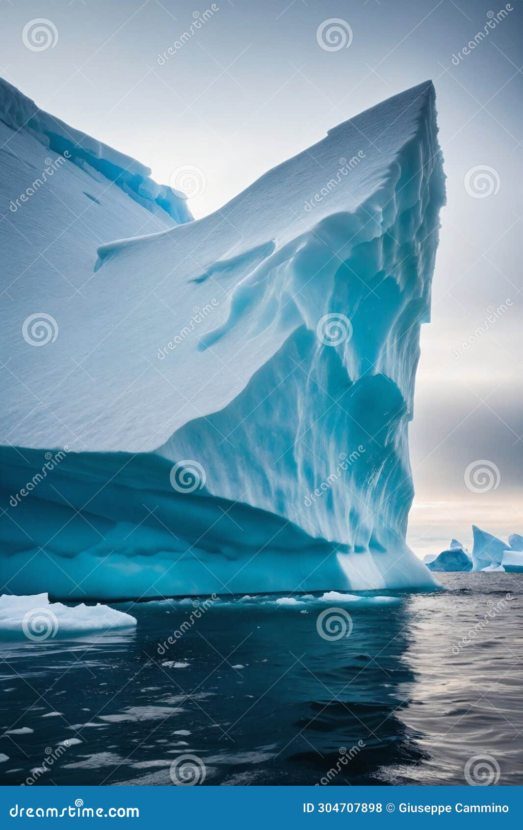 Side View of an Iceberg. Hidden Danger and Global Warming Concept Stock ...