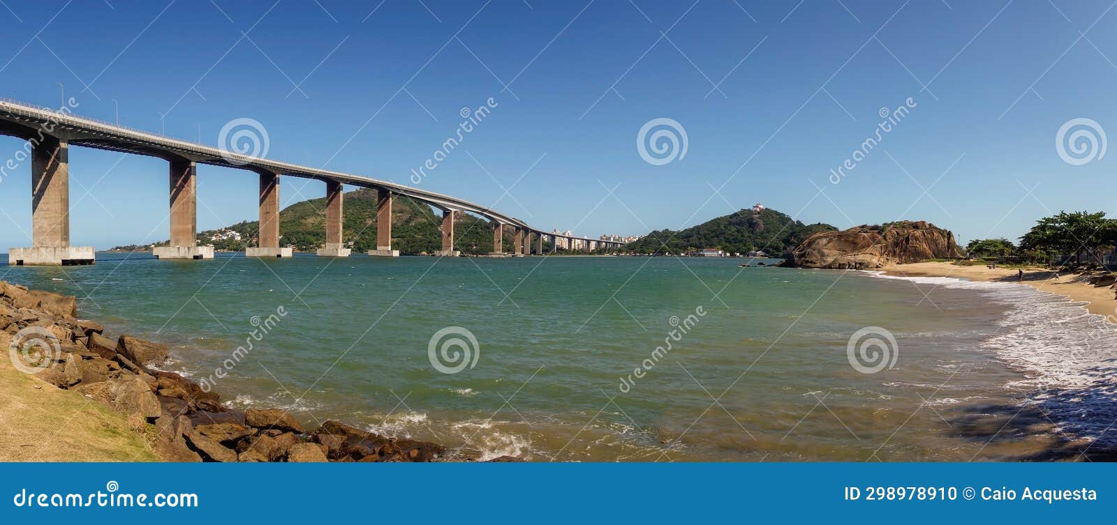 Side View of the Imposing Third Bridge, or Terceira Ponte, with Its ...
