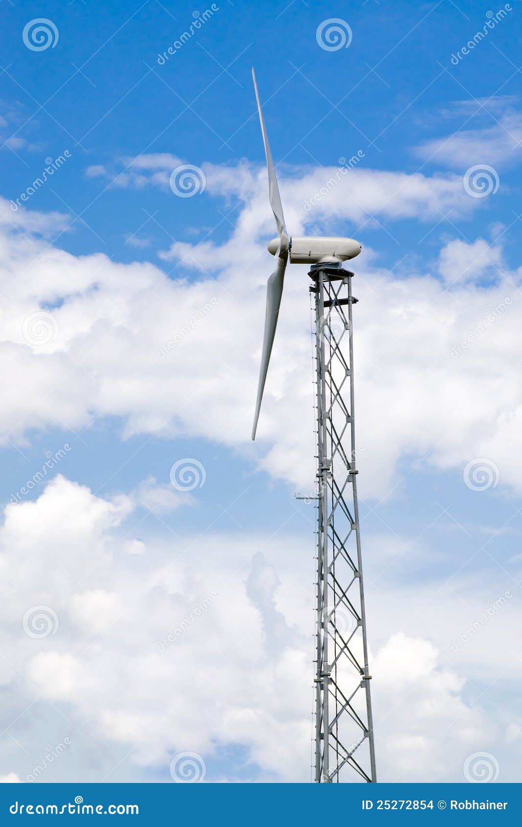 Side View of Industrial Wind Turbine Stock Photo - Image of mast ...