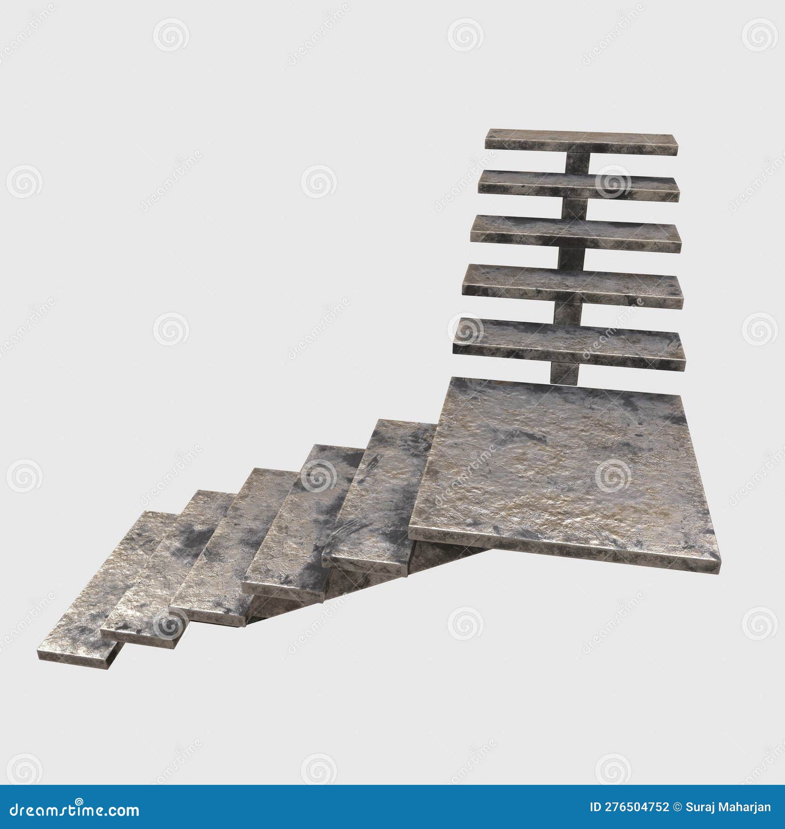 Side View of Iron Stair stock photo. Image of design - 276504752