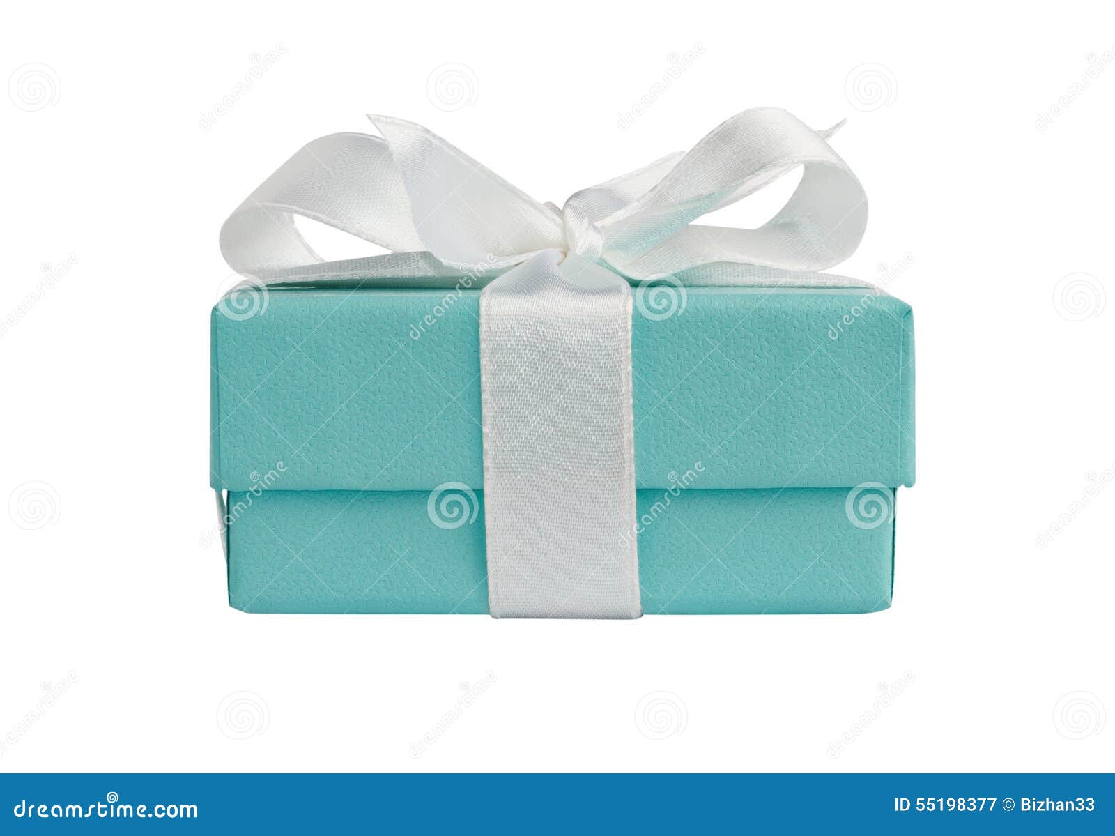 Side View of Isolated Turquoise Gift Box on White Stock Image - Image ...
