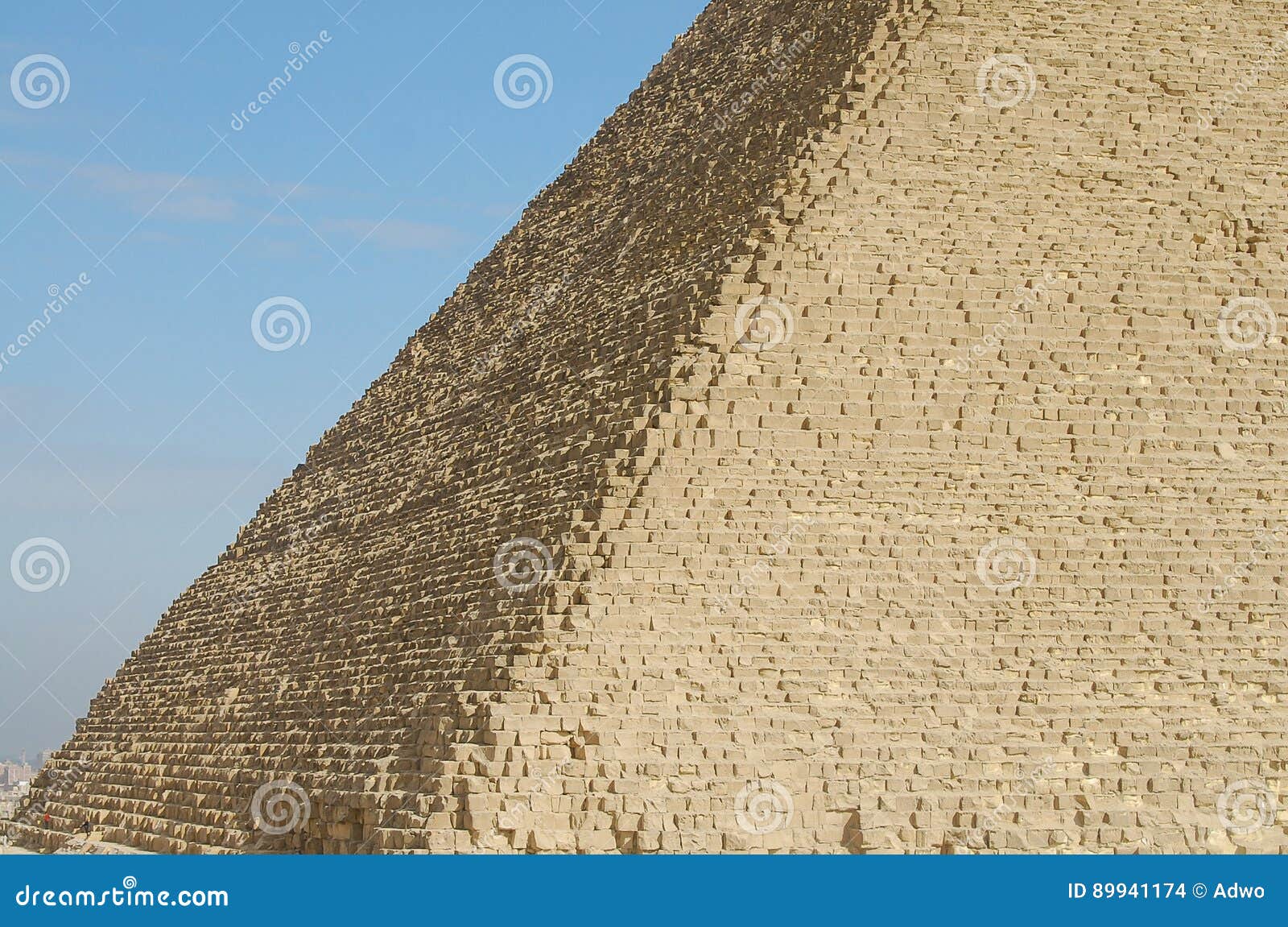 Side View of Khufu Pyramid - Egypt Stock Photo - Image of human, stone ...
