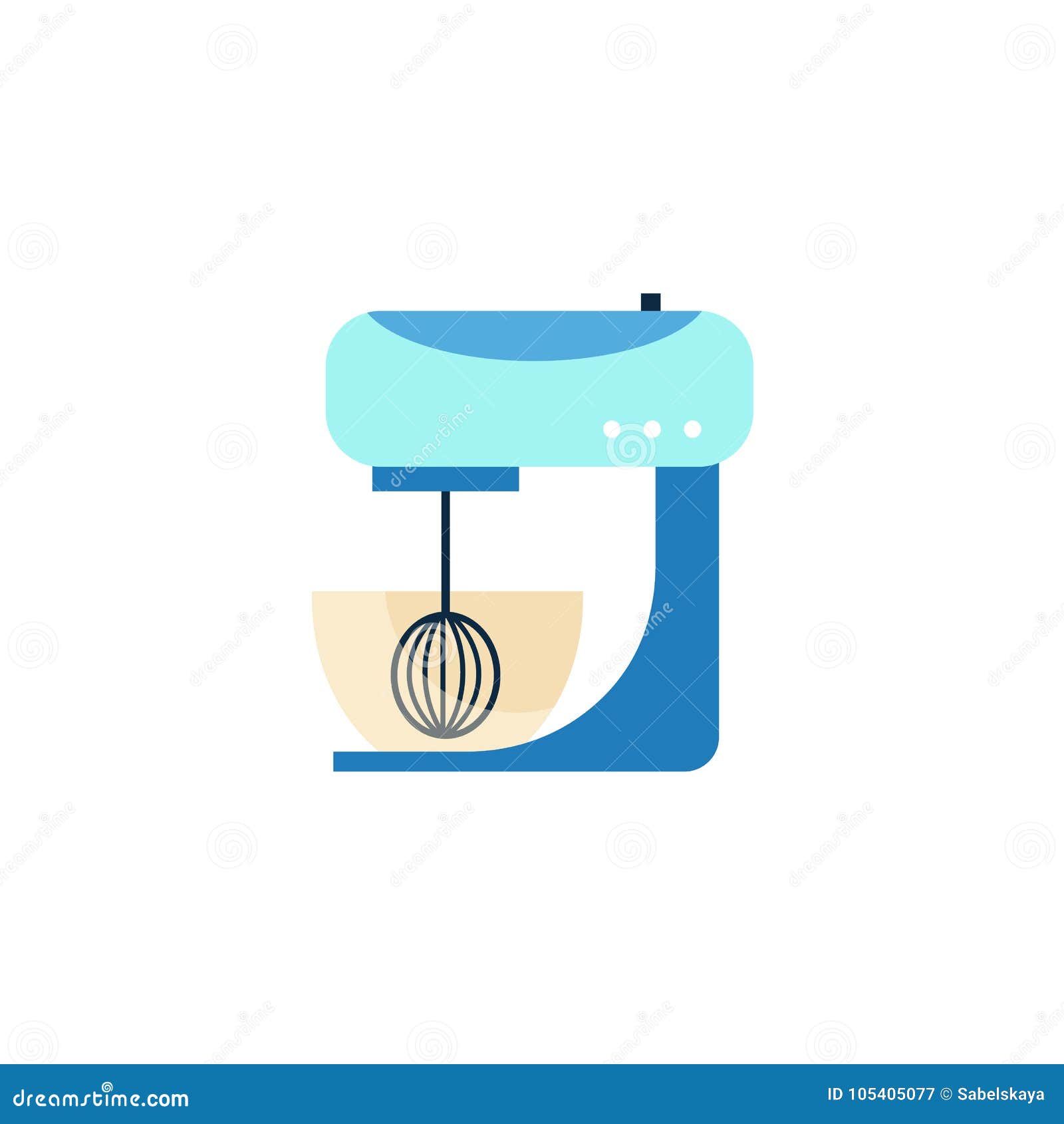 Side View Kitchen Mixer, Flat Style Icon Stock Vector - Illustration of ...