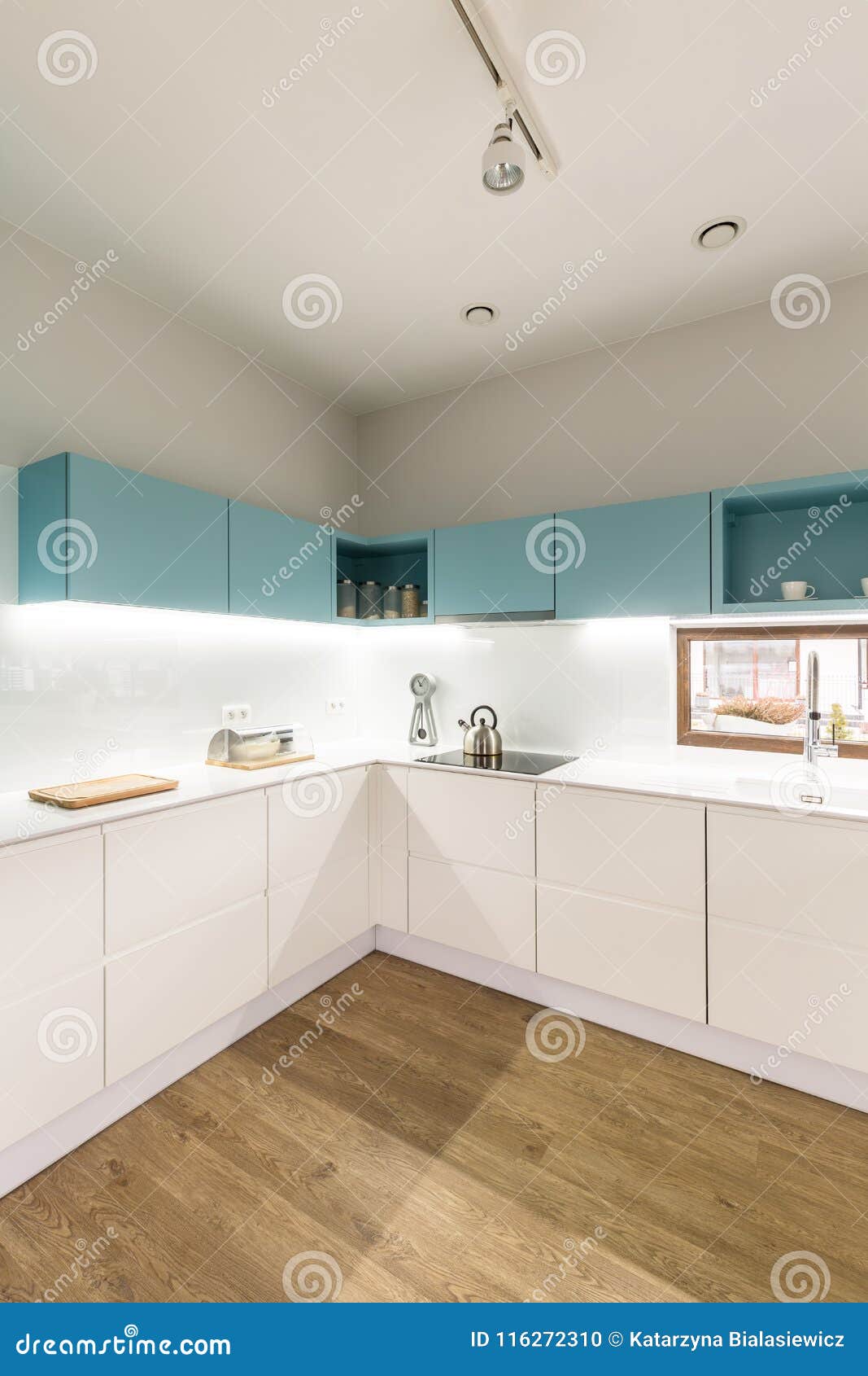 Side view of kitchen stock photo. Image of furniture - 116272310