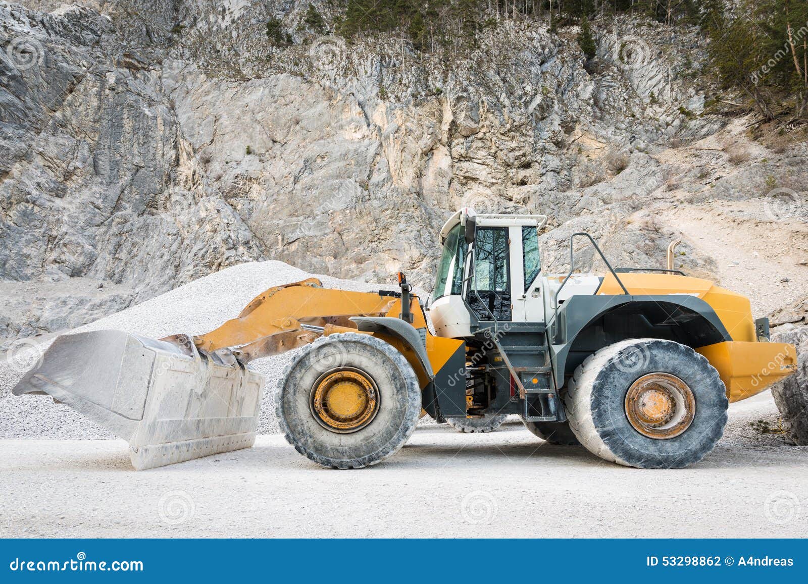Side View of Large and Heavy Wheel Mounted Front Loader Stock Photo ...