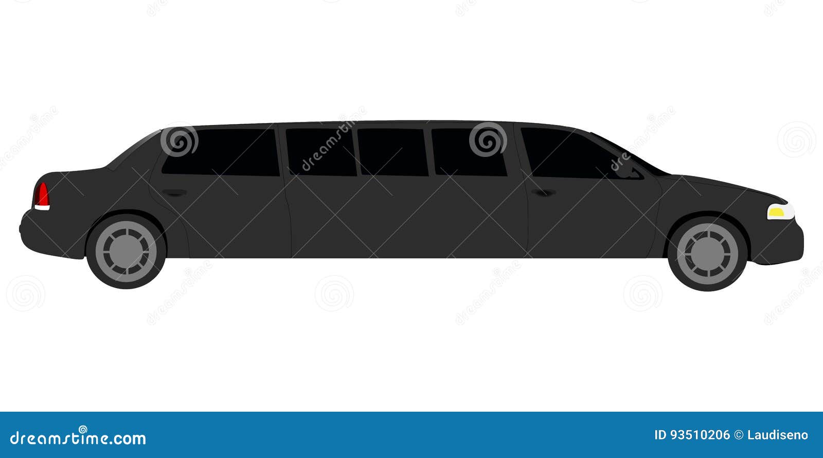 Side view of a limousine stock vector. Illustration of design - 93510206