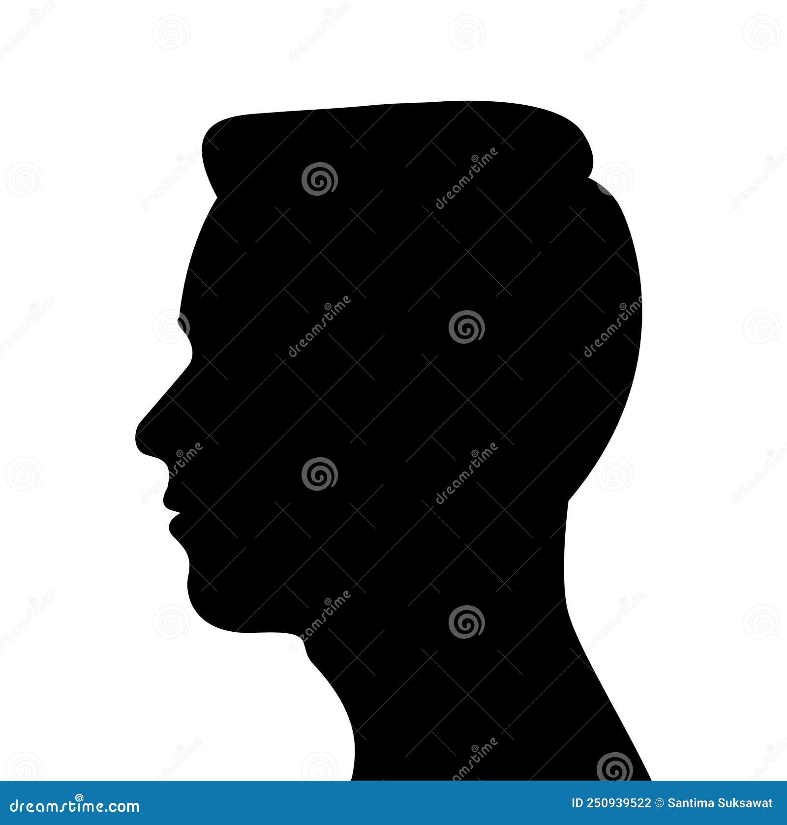 Side View of Man Face Vector Illustration Stock Vector - Illustration ...