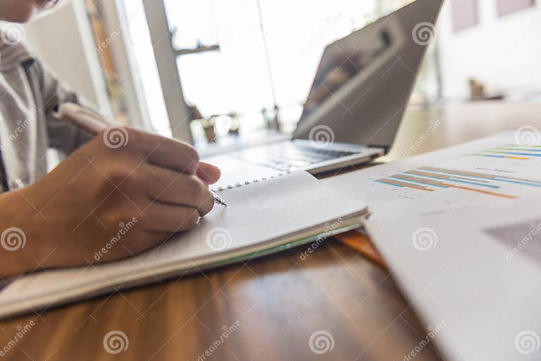 Side View of Man Hand Writing in the Diary Stock Photo - Image of ...