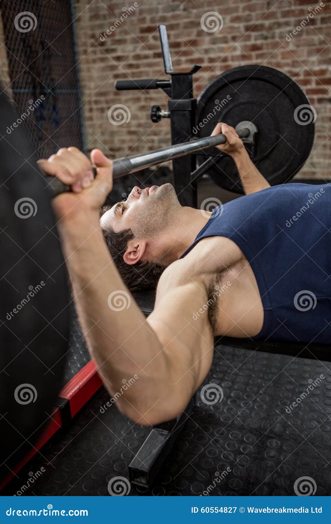 Side View of Man Holding Barbell Stock Image - Image of male, caucasian ...
