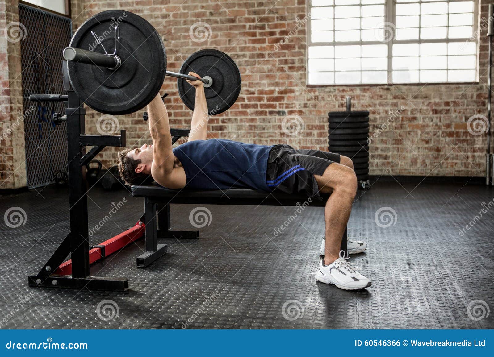 Side View of a Man Lifting Barbell Stock Photo - Image of adult, person ...