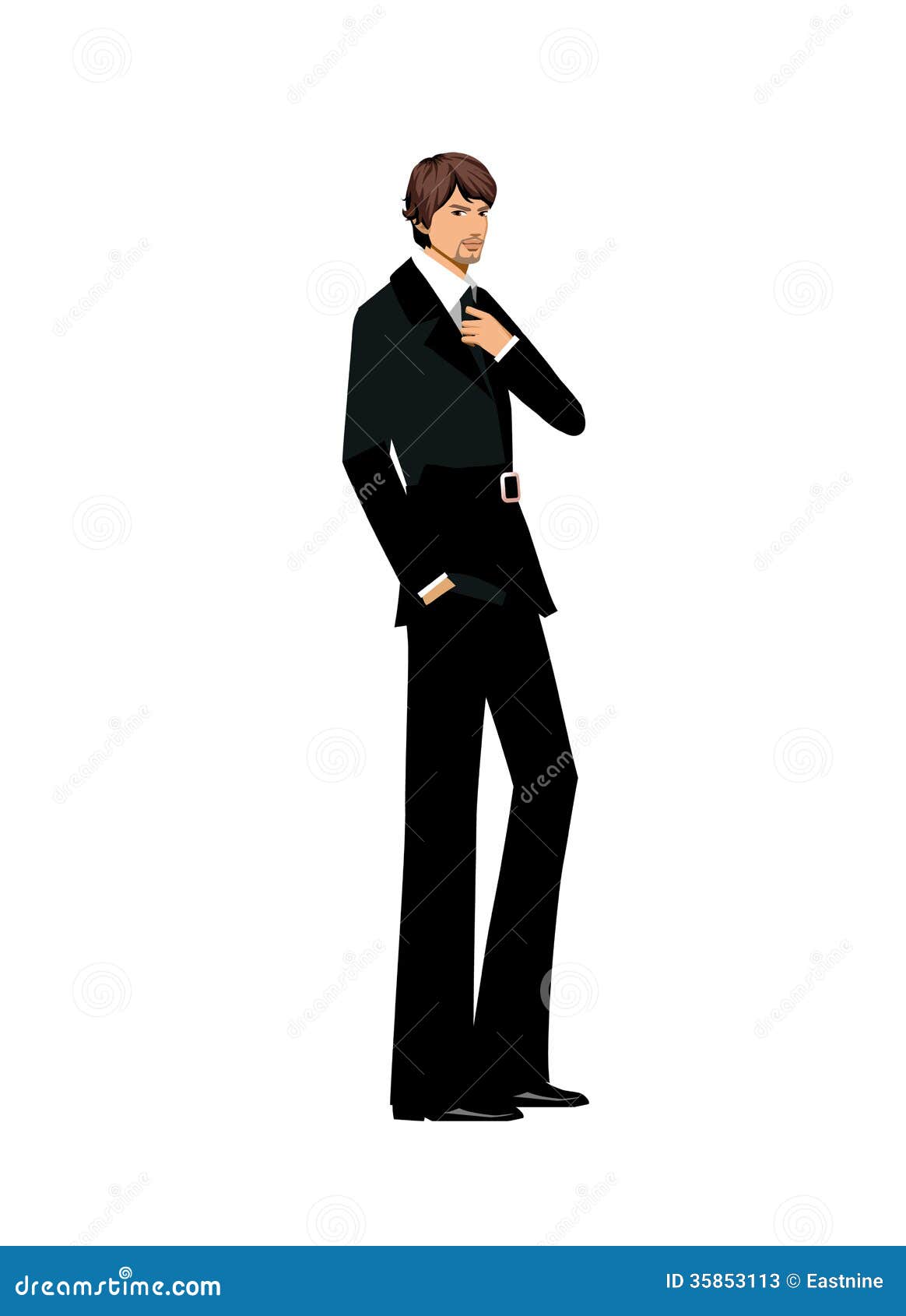 Side view of man stock vector. Illustration of representation - 35853113