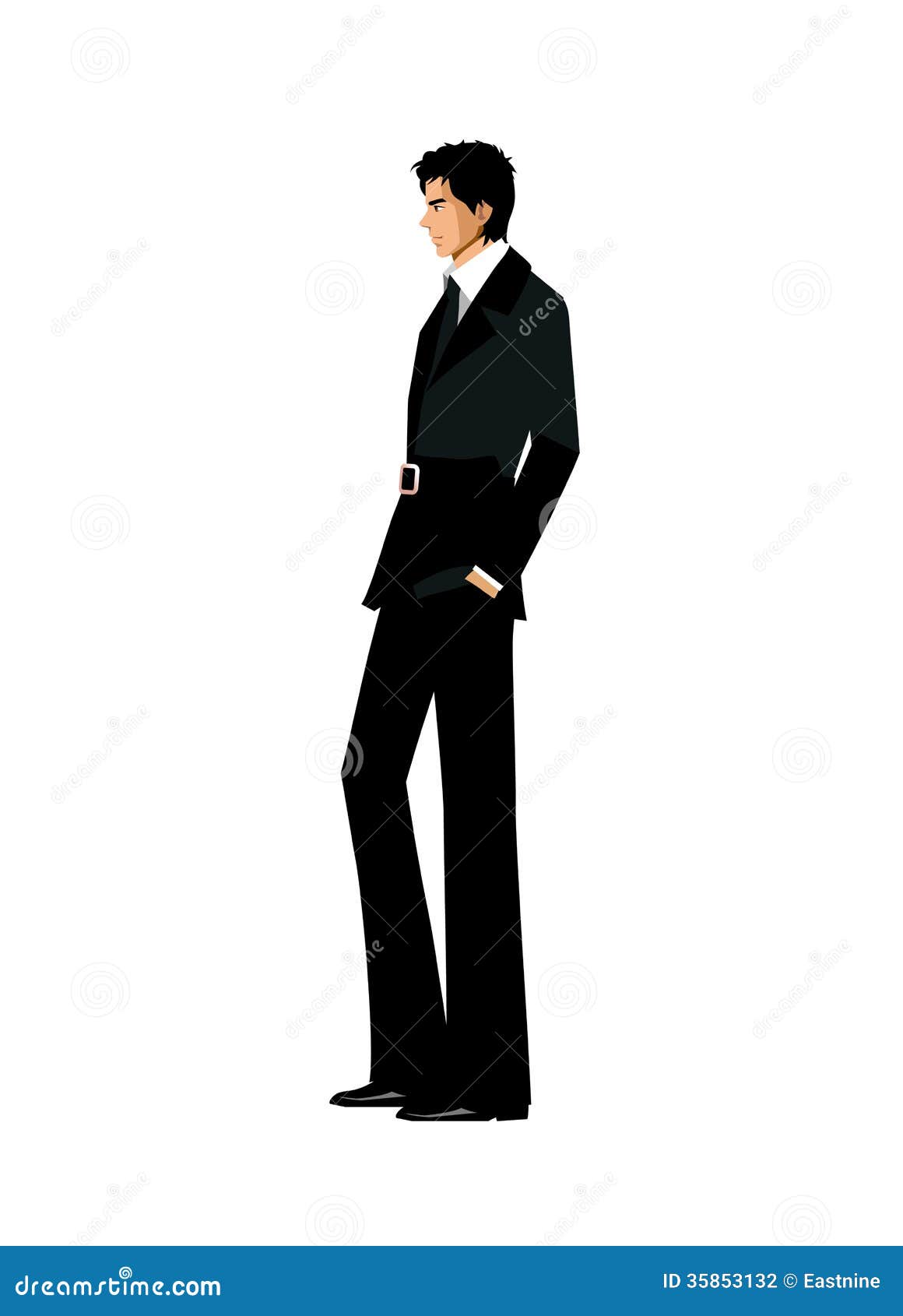 Side view of man stock vector. Illustration of imagination - 35853132