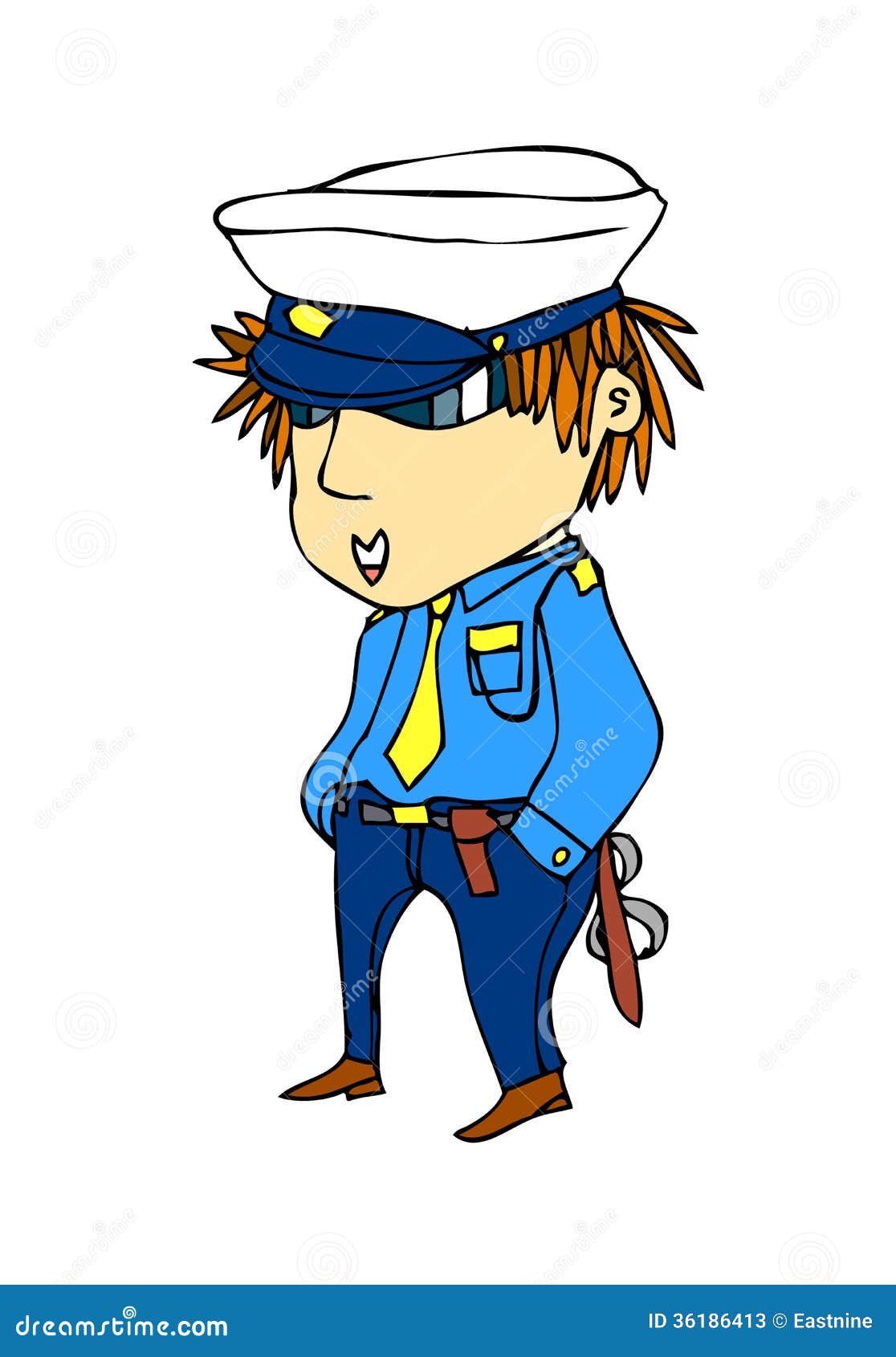 Side view of man stock vector. Illustration of police - 36186413